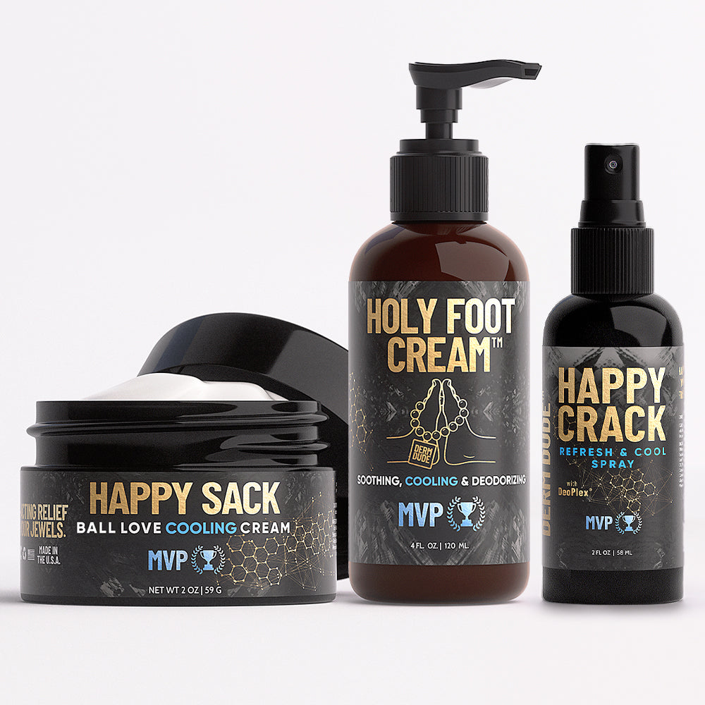 Derm Dude Happy Sack, Happy Crack & Holy Foot Cream